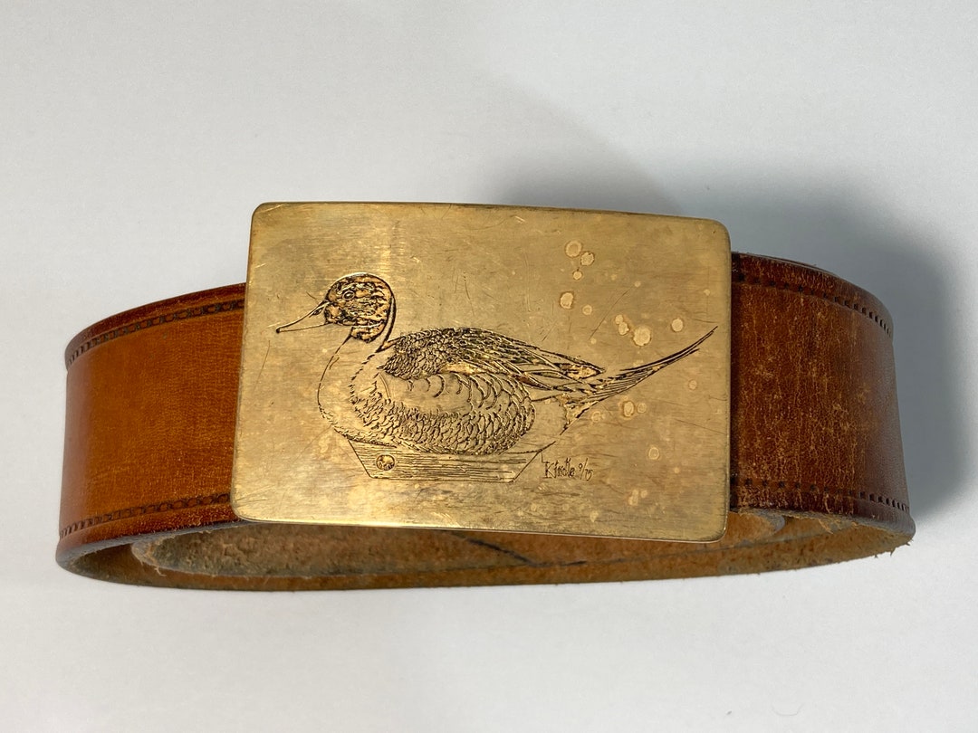 VTG Ampersand Brass Duck Belt Buckle Signed and Numbered Kindle 9 of 75 ...