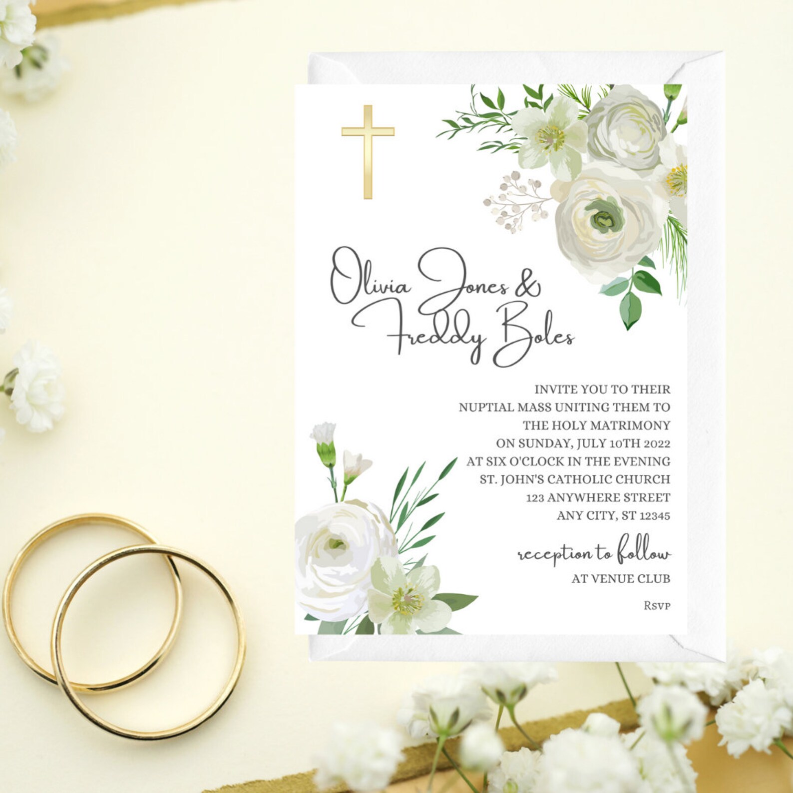Catholic Wedding Invitation Design We Help Customize And Wording