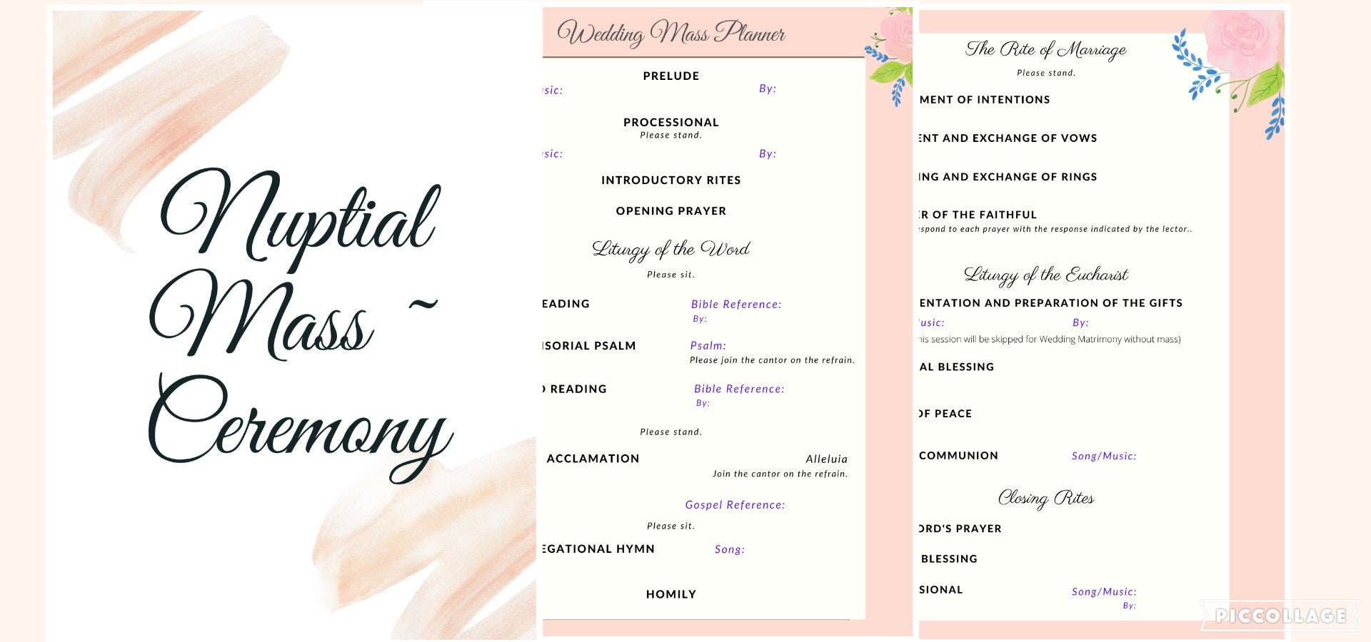 Catholic Wedding Planner Printable Printable Wedding Planner - Etsy