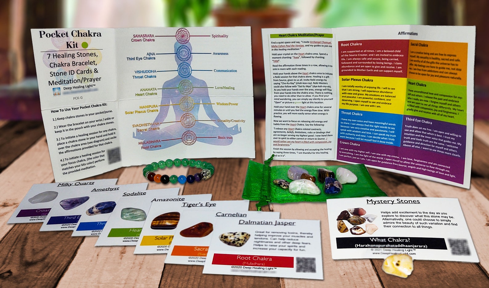 Pocket Chakra Kit Chakra Crystal Set Chakra Bracelet W/ | Etsy