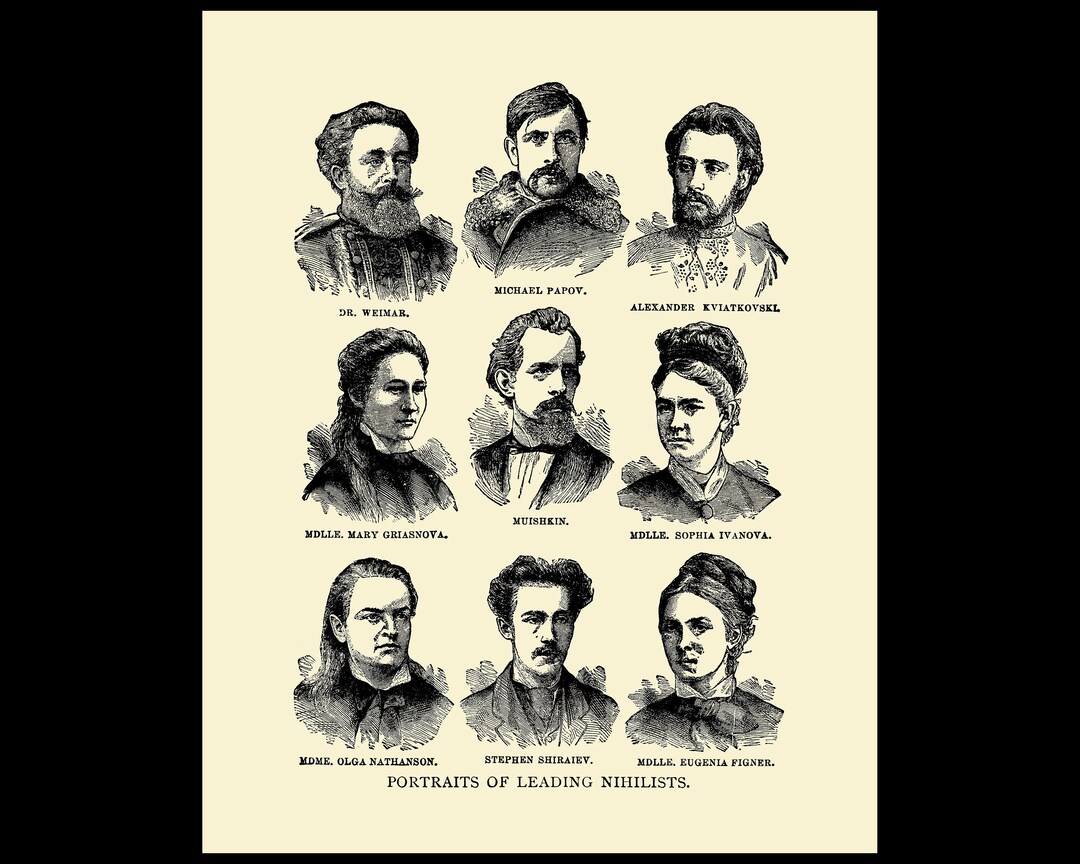 Portraits of Leading Nihilists Poster 8x10 Russian - Etsy