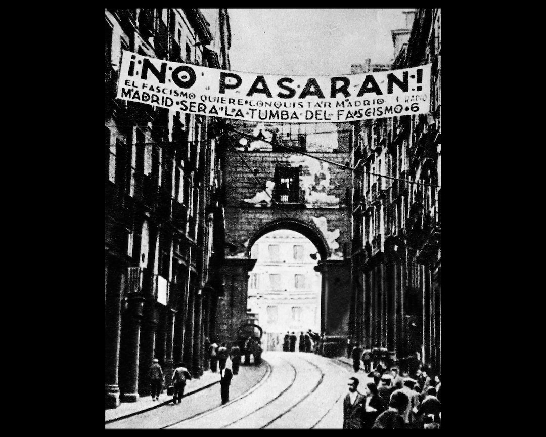 No Pasarán! Facsimile of a Poster From Madrid, 1937 Meaning "they Shall ...