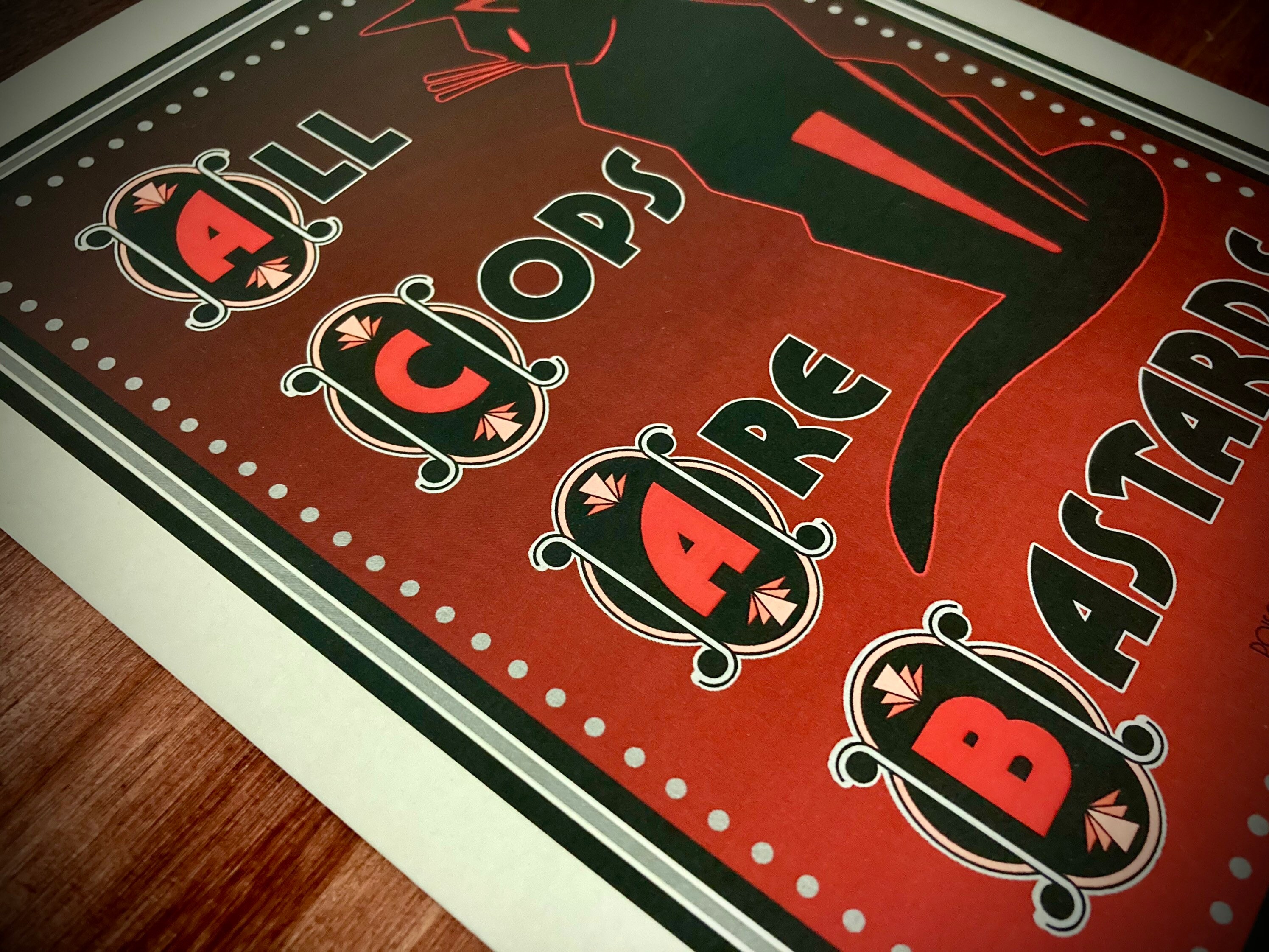 ACAB Art Deco Poster 8x10 Anarchism - Etsy