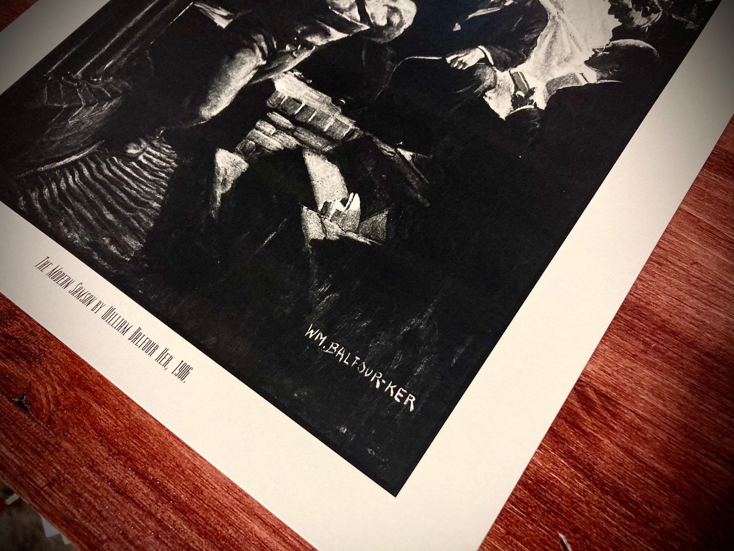 William Balfour Ker the Modern Samson 1906 8x10 Print the | Etsy