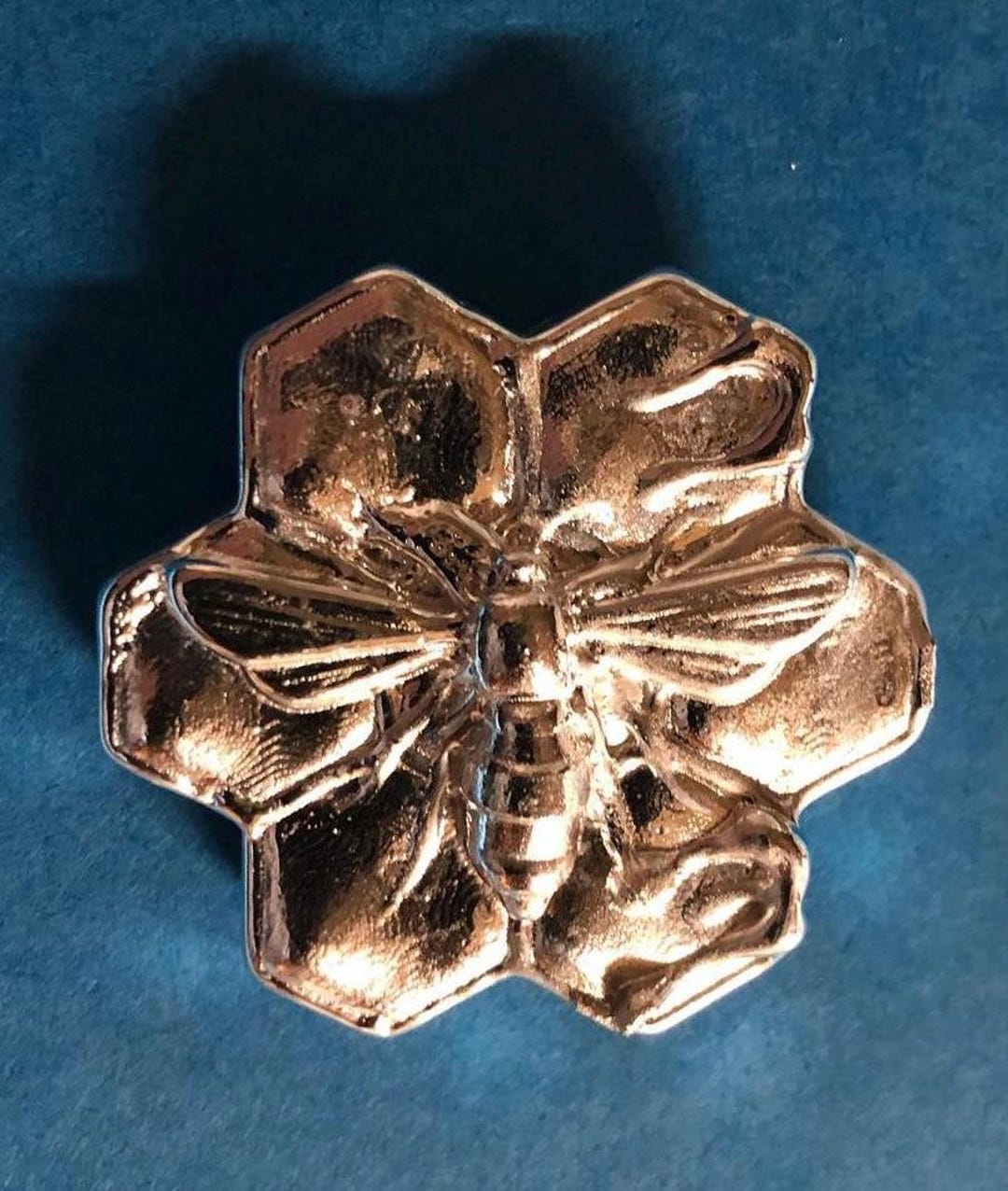 10+ Oz Hand Poured Pnwsilverco Copper Honey Bee on Comb - .999 Bullion ...
