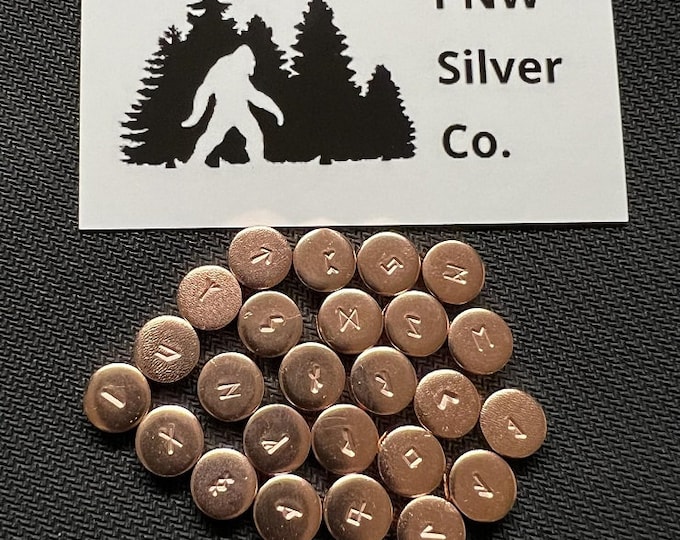 MICRO Copper Casting Runes Set - 25 Piece Elder Futhark Rune Set Made ...