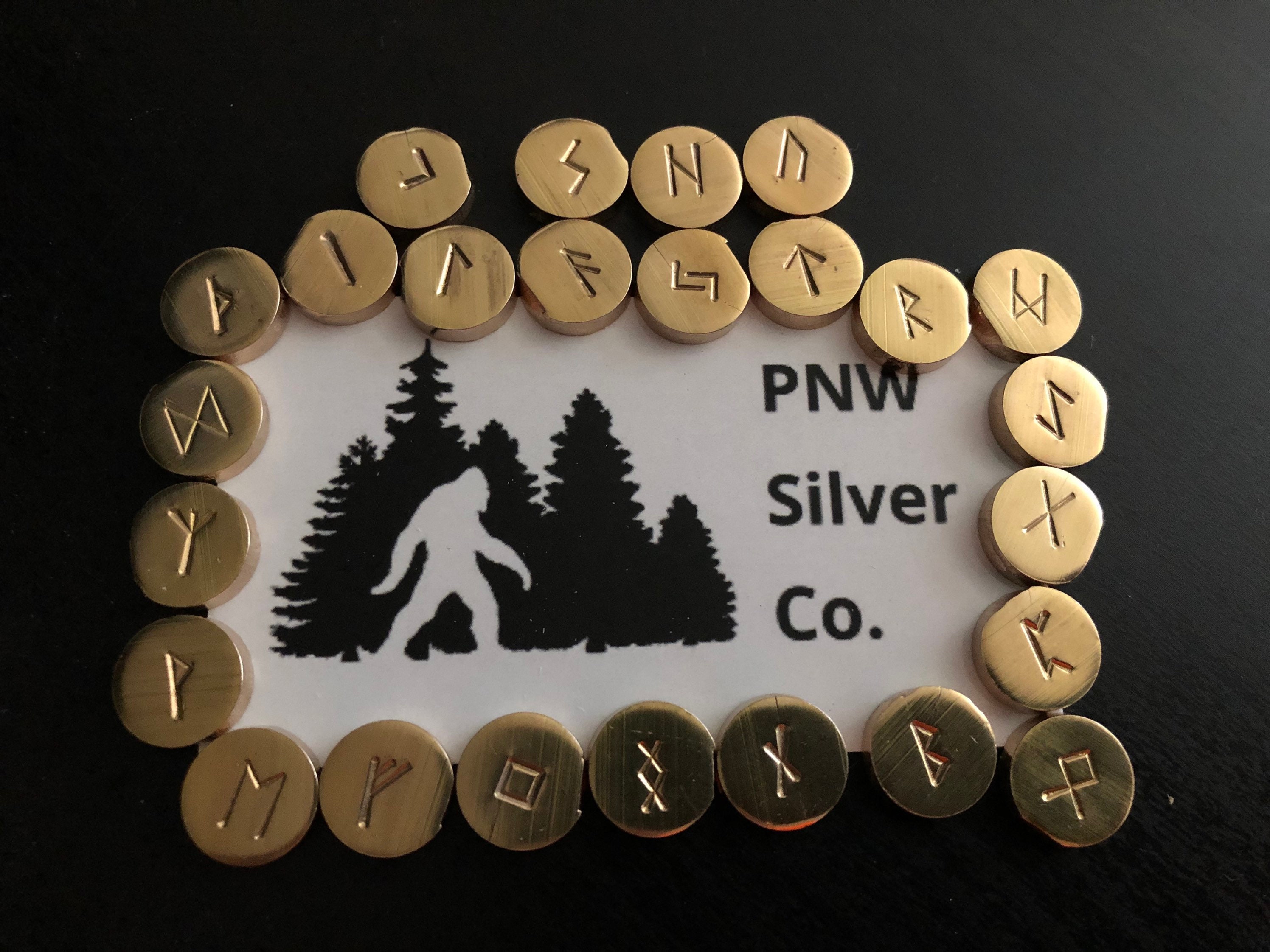 Brass Casting Runes Set 25 Piece Elder Futhark Rune Set Made | Etsy