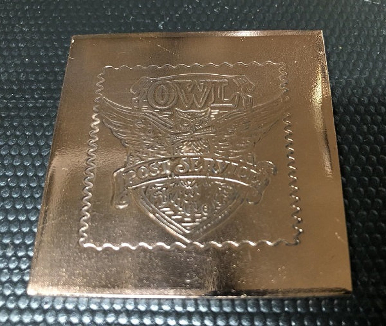 HP Themed Owl Stamp Available in .999 Copper & Brass - Etsy