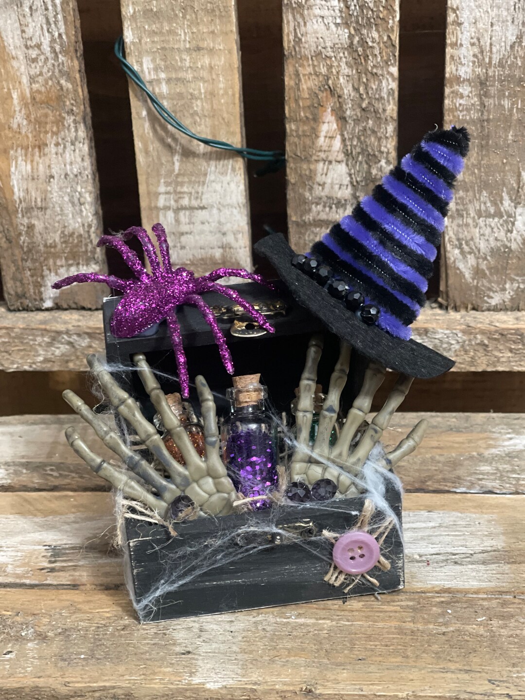 Mini Chest of Potions, Tray Decor, Halloween Decor, Farmhouse, Witch ...