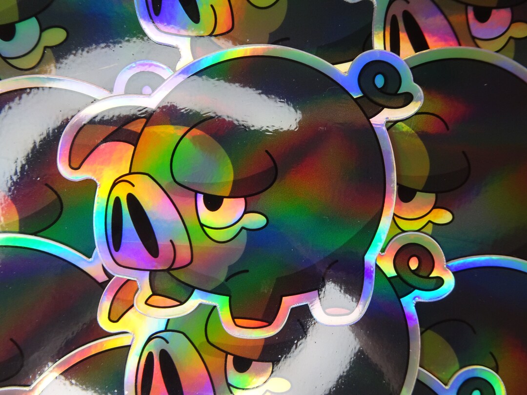 Lechonk Holographic Sticker - Etsy