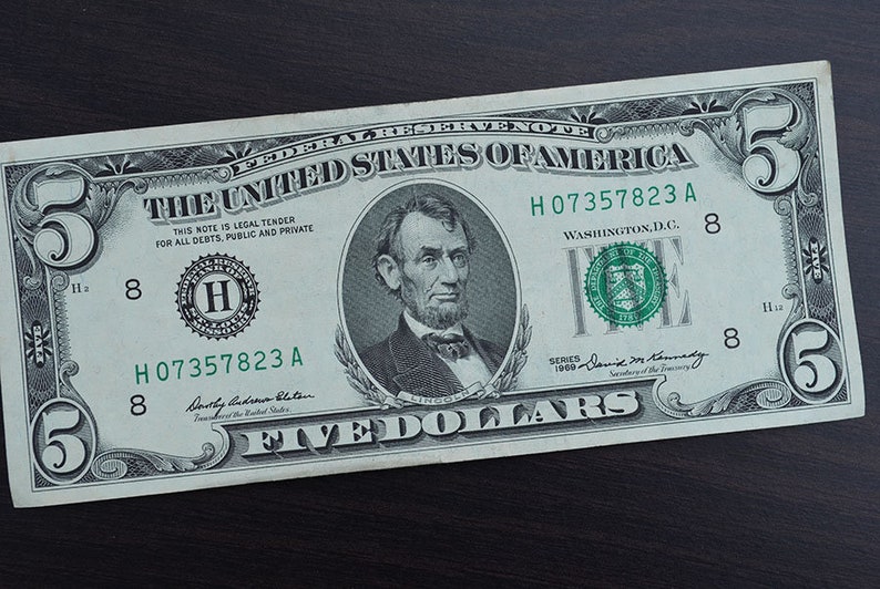 1969 Rare Five Dollar Bill Old 5 Dollar Banknote US Etsy 1969-rare-five-dollar-bill-old-5-dollar-banknote-us-etsy