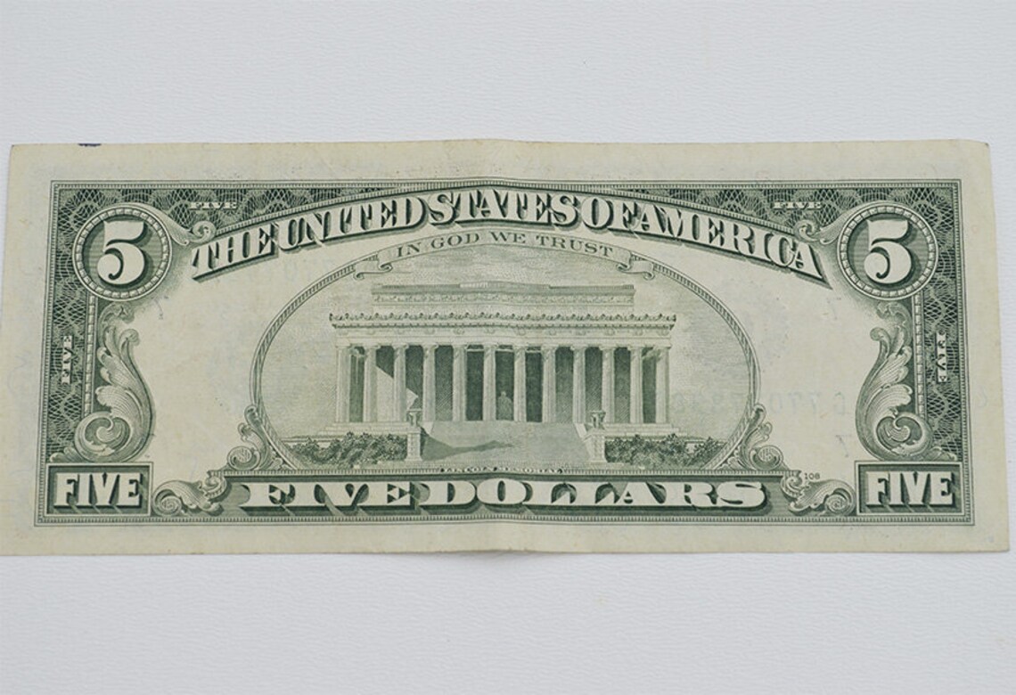 Rare Five Dollar Bill 1988 Old 5 Dollar Banknote US | Etsy