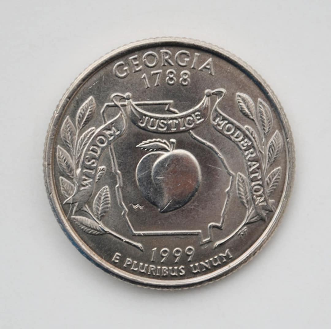1999 P Georgia State Error Quarter Collectible Vintage Coin - Etsy
