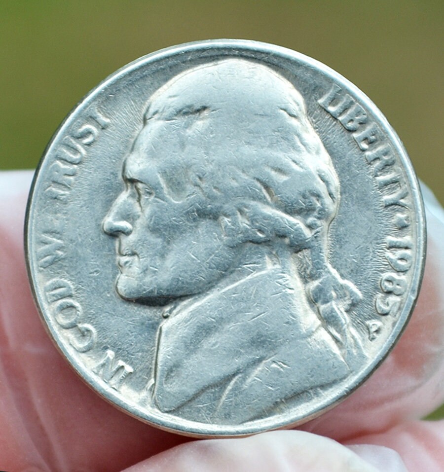 1985 P Jefferson Nickel Error Coin Vintage Collectible Nickel - Etsy