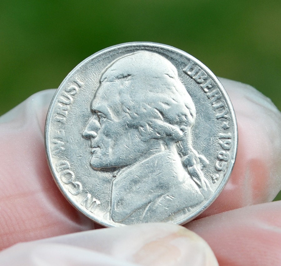 1985 P Jefferson Nickel Error Coin Vintage Collectible Nickel - Etsy