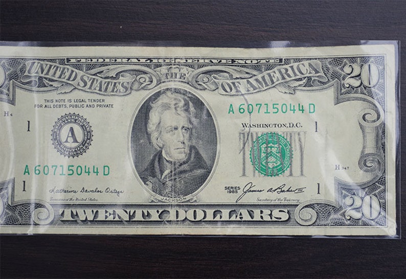Vintage Twenty Dollar Bill 1985 US Collectible Currency Rare - Etsy