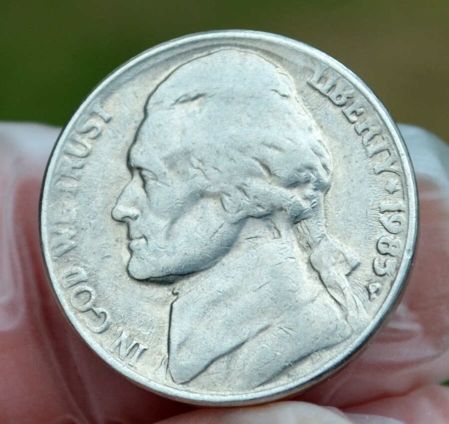 1985 P Jefferson Nickel Error Coin Vintage Collectible Nickel - Etsy