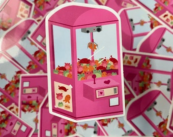 Sticker Play Claw Machine Vinyl Sticker x1 NEW MATTE COATED - Etsy