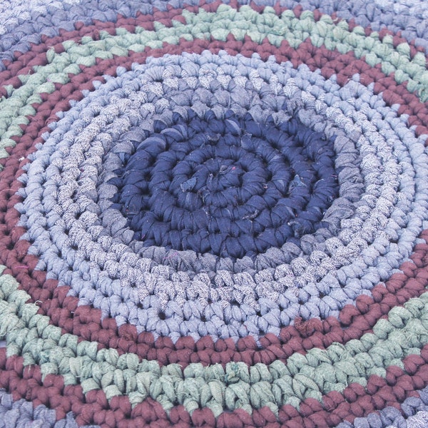 Circle Rag Rug - Etsy