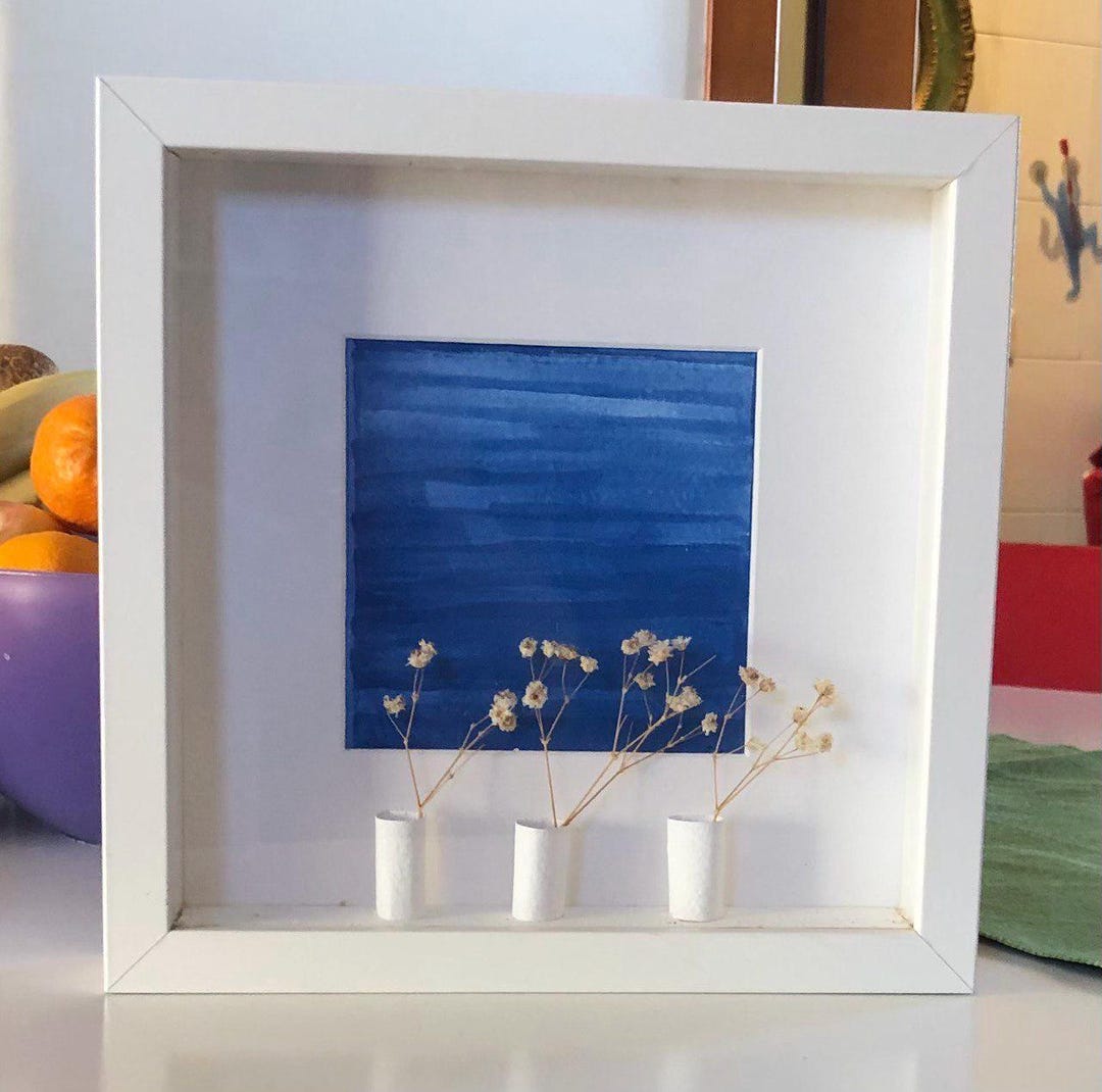 Botanical Art Composition of Dried Flowers and Tempera. Minimal Poetic ...