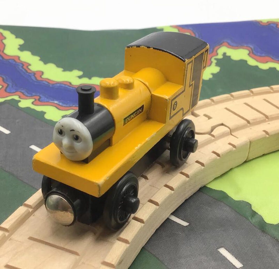 Thomas & Friends Duncan Train Engine Wooden Railway Track Car Vintage ...