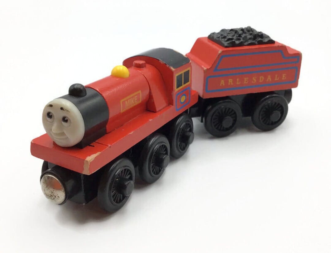 Thomas & Friends Mike Arlesdale Engine With Tender Red Wooden Vintage ...