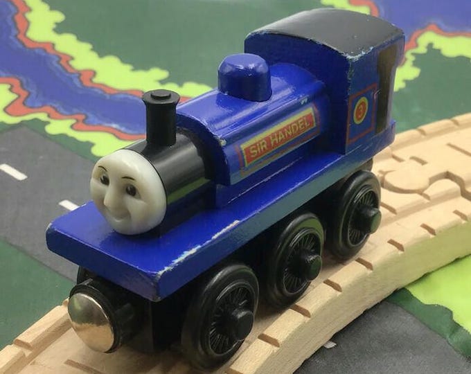 Thomas & Friends Sir Handel Train Engine Wooden Railway Track Car ...