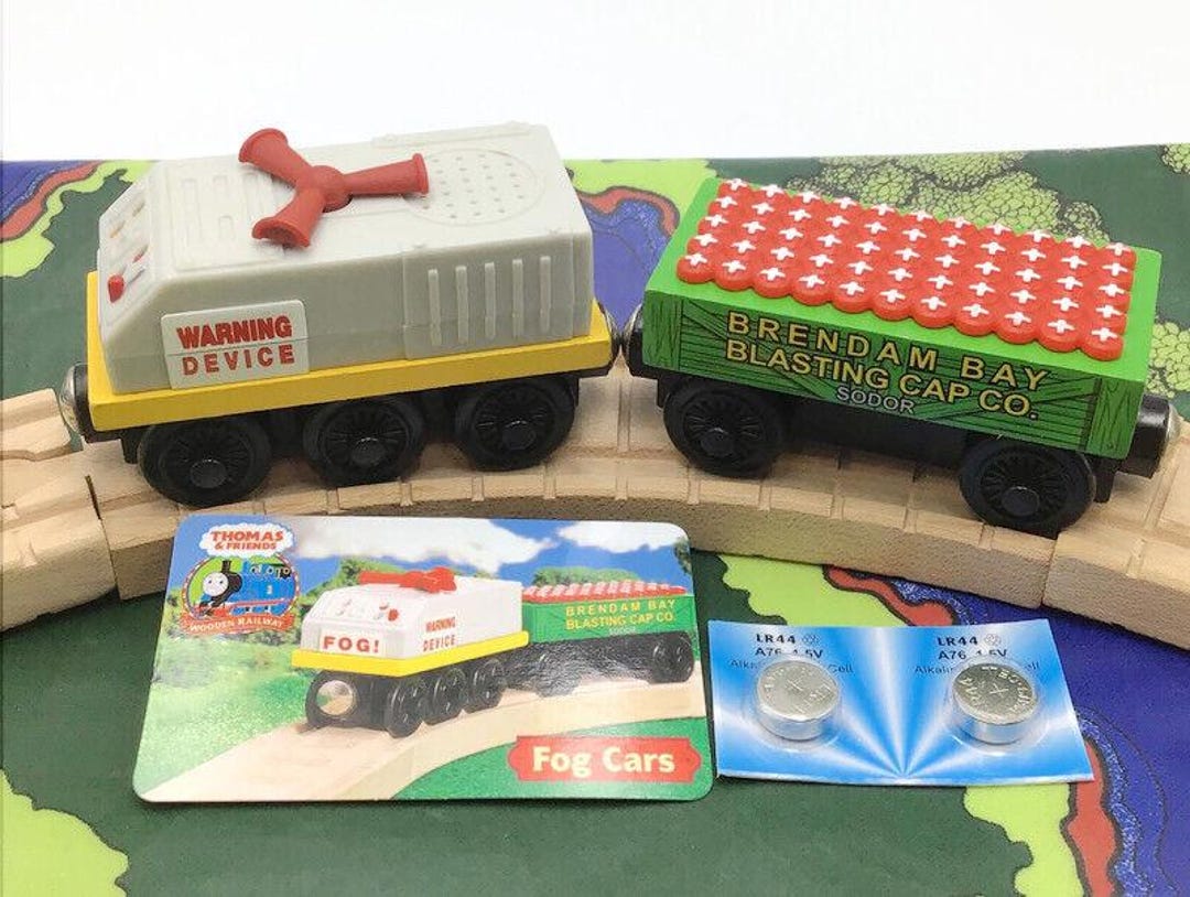 Thomas & Friends Fog Cars Blasting Cap Horn Works Wooden Railway Train ...