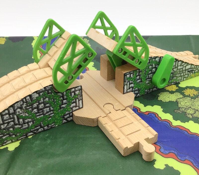 Thomas & Friends Stone Drawbridge Wooden Clickity Clack Train Track ...