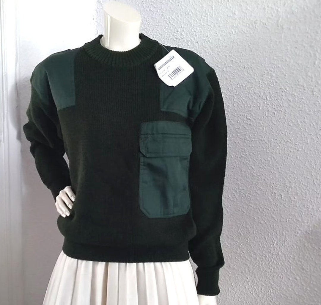 Original German Police Sweater 2004 Commando Jumper Dark Green Jumper ...