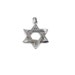 Small Interwoven Star of David Pendant 14K Solid White Gold , Magen ...