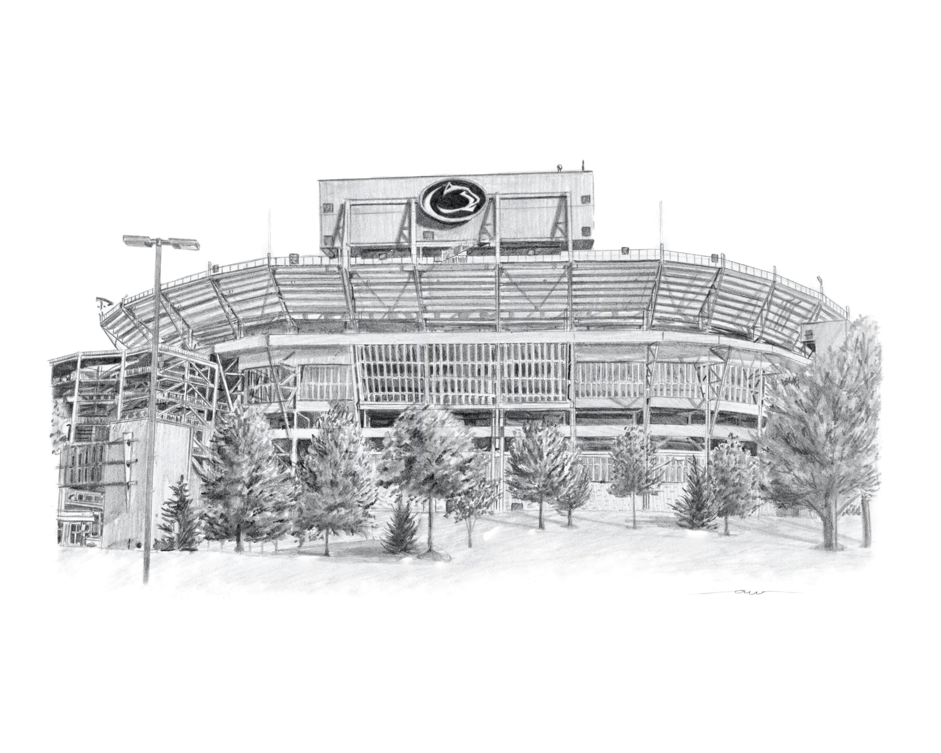 Beaver Stadium Penn State Penn State Art Print Penn State | Etsy