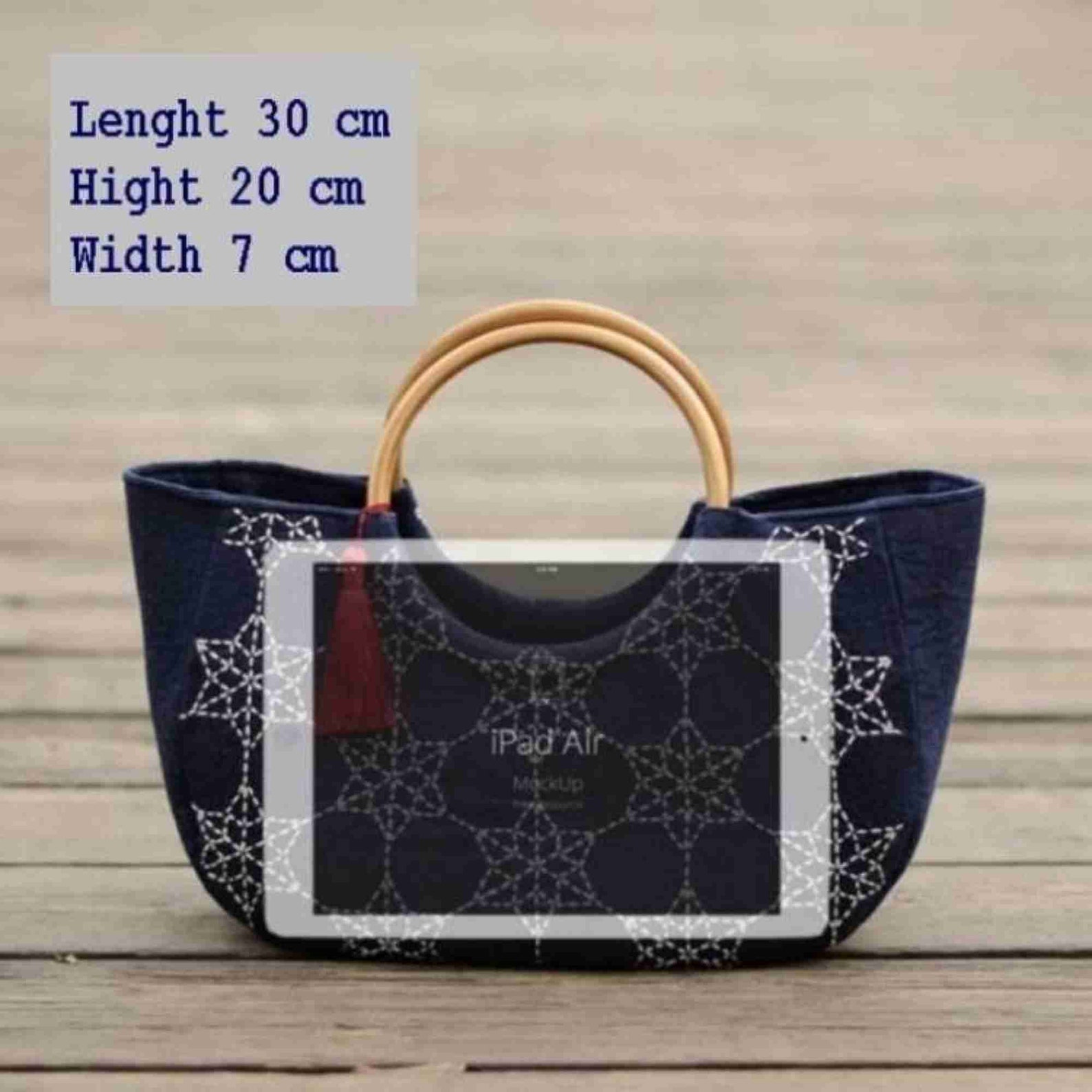 Sashiko Good Luck Handbag Complete DIY Kit Sashiko Embroidery - Etsy