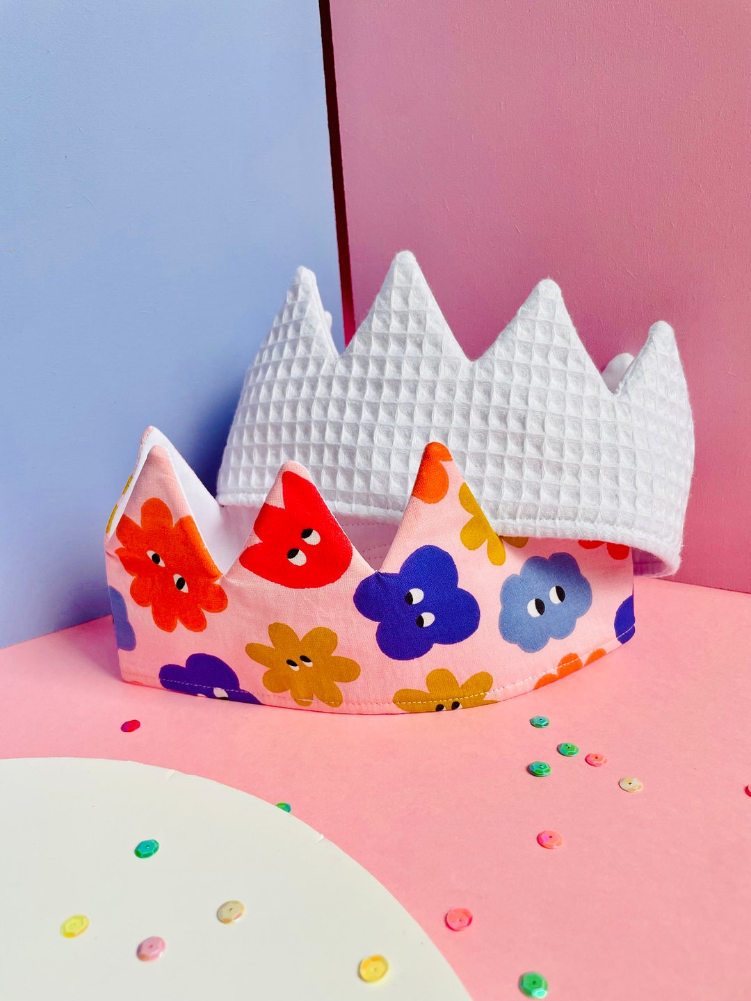 Personalized Child Fabric Crown, 3 Months to 9 Years, Birthday Gift ...