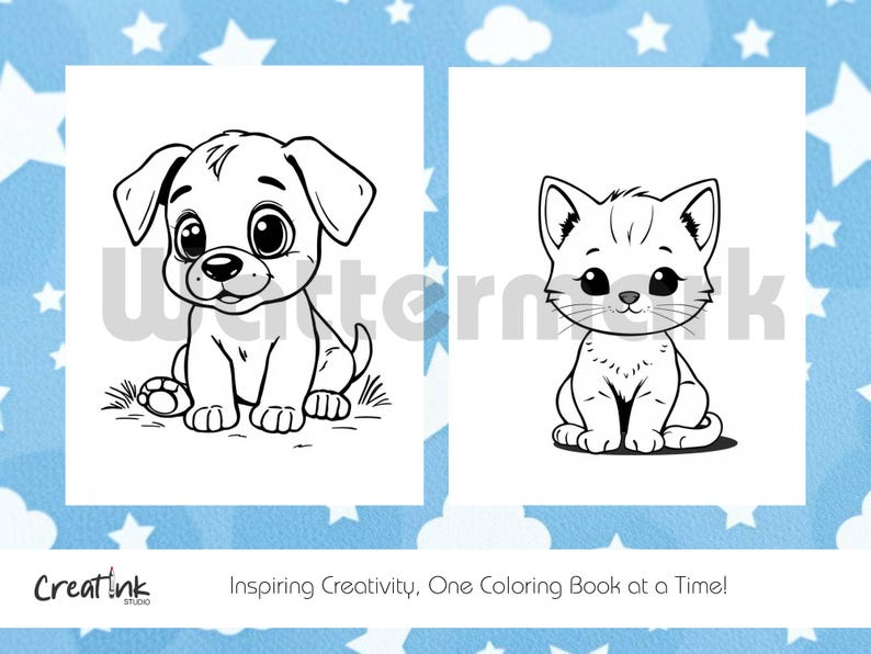 Baby Animals Coloring Pages | Printable Colouring Digital Book for Kids ...