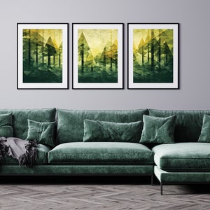 Triptych Wall Art, 3 Piece Art Print, Triptych Prints, Forest Triptych ...