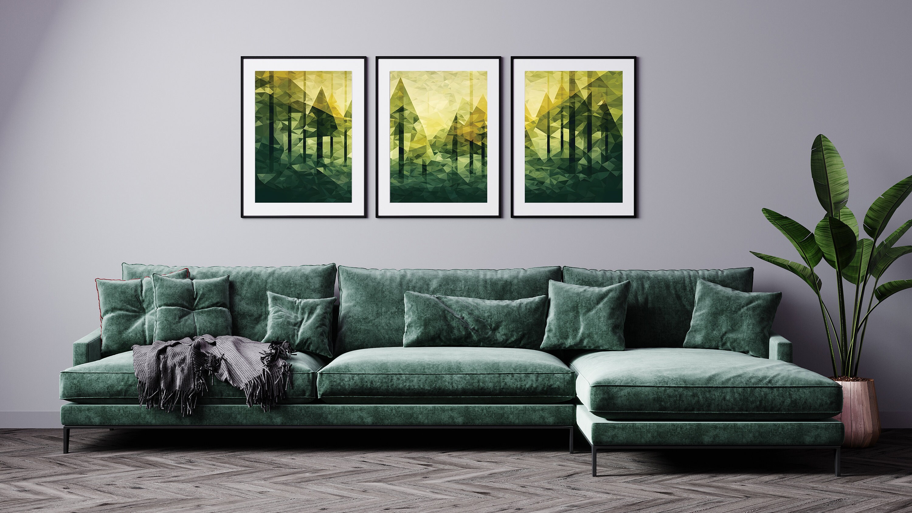Triptych Wall Art, 3 Piece Art Print, Triptych Prints, Forest Triptych Art Set, 3 Piece Nature ...
