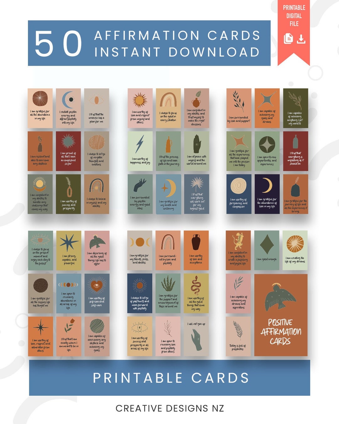 Affirmation Cards Printable. Positive Affirmation Cards. Printable ...