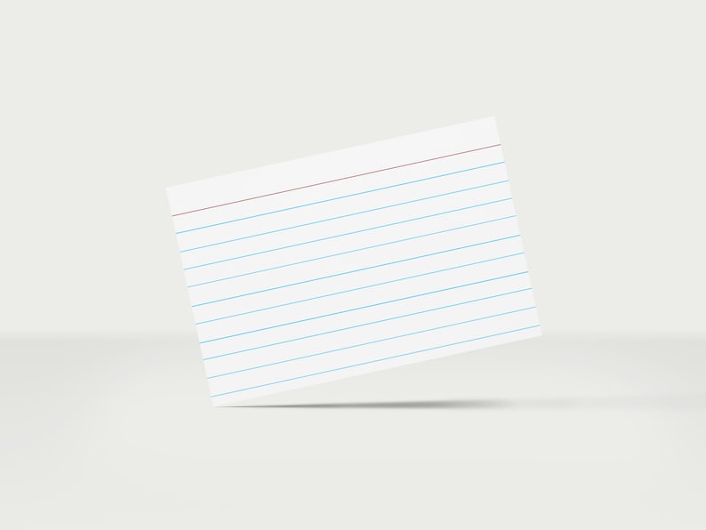 Index Cards, Printable Index Cards, Index Card 3x5, Printable 3x5 Index ...