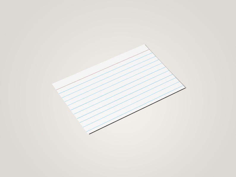 Index Cards, Printable Index Cards, Index Card 3x5, Printable 3x5 Index ...