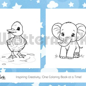Baby Animals Coloring Pages | Printable Colouring Digital Book for Kids ...