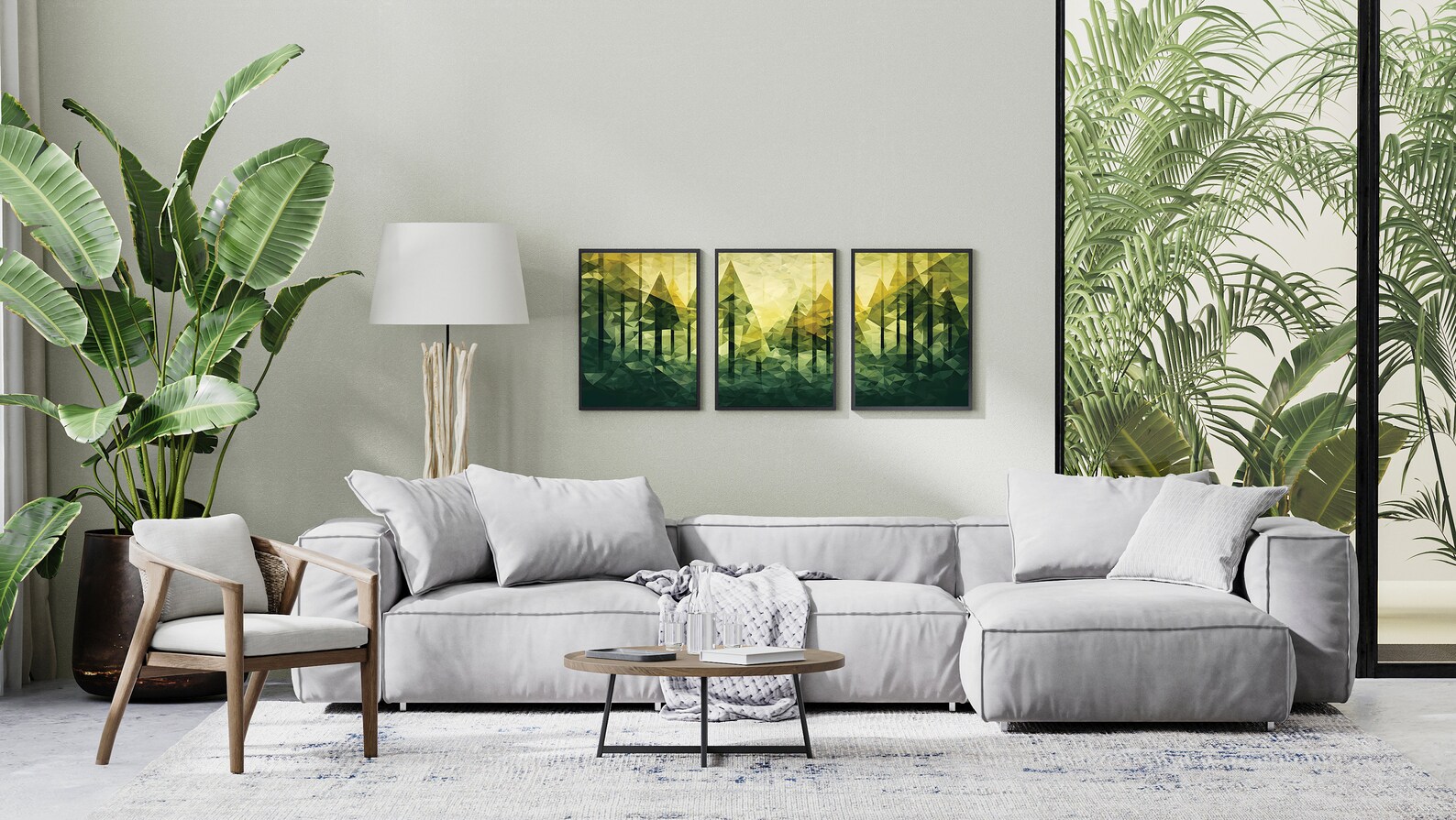 Triptych Wall Art, 3 Piece Art Print, Triptych Prints, Forest Triptych ...