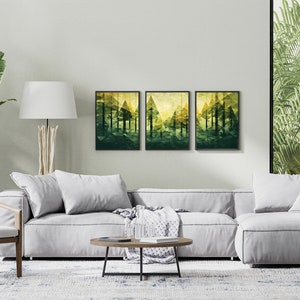 Triptych Wall Art, 3 Piece Art Print, Triptych Prints, Forest Triptych ...