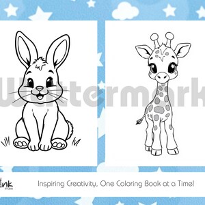Baby Animals Coloring Pages | Printable Colouring Digital Book for Kids ...