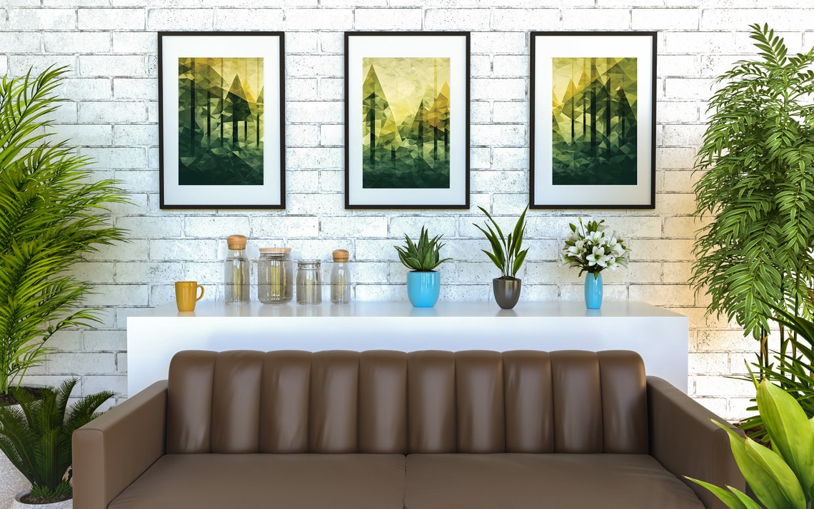 Triptych Wall Art, 3 Piece Art Print, Triptych Prints, Forest Triptych Art Set, 3 Piece Nature ...