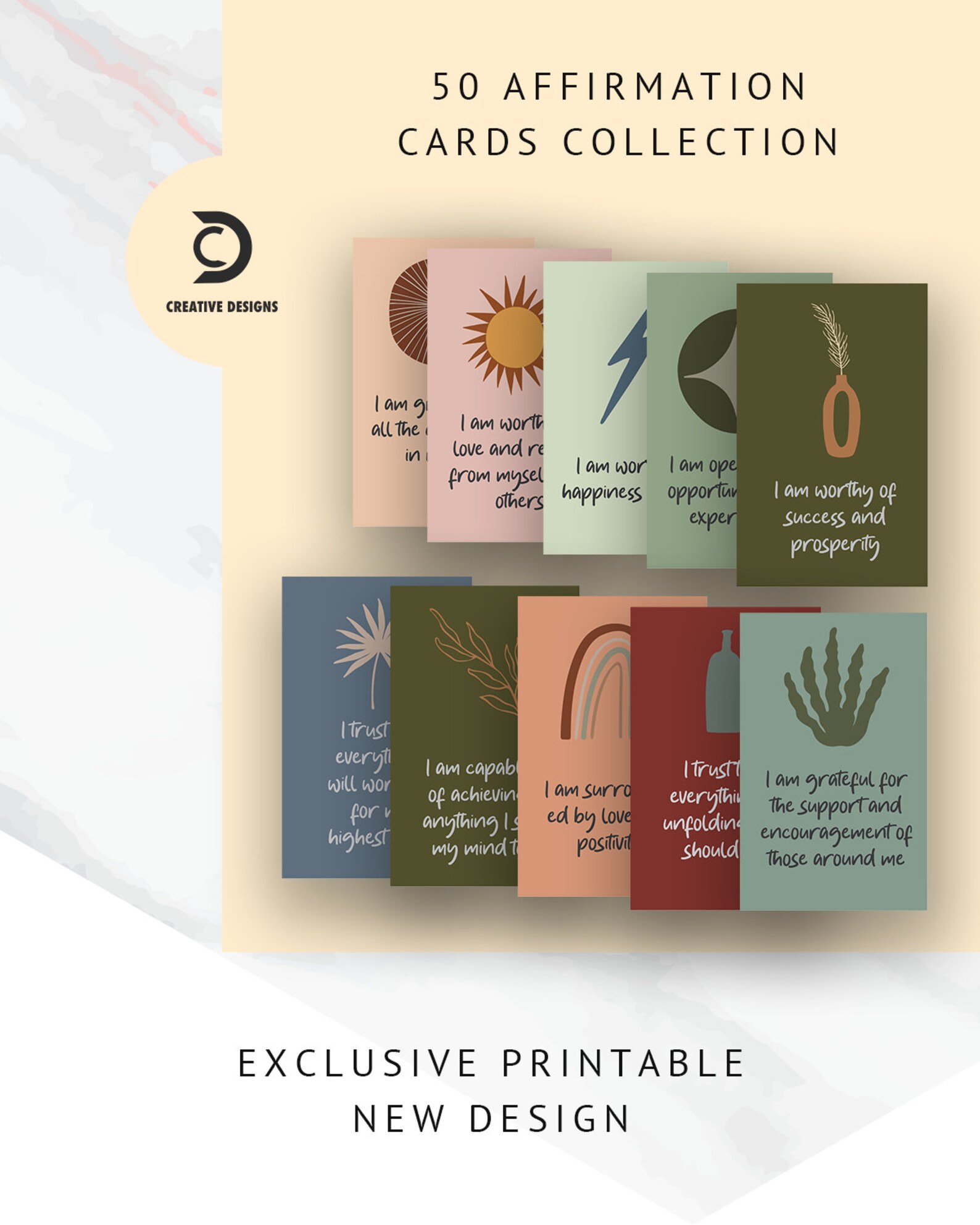 Affirmation Cards Printable. Positive Affirmation Cards. Printable ...