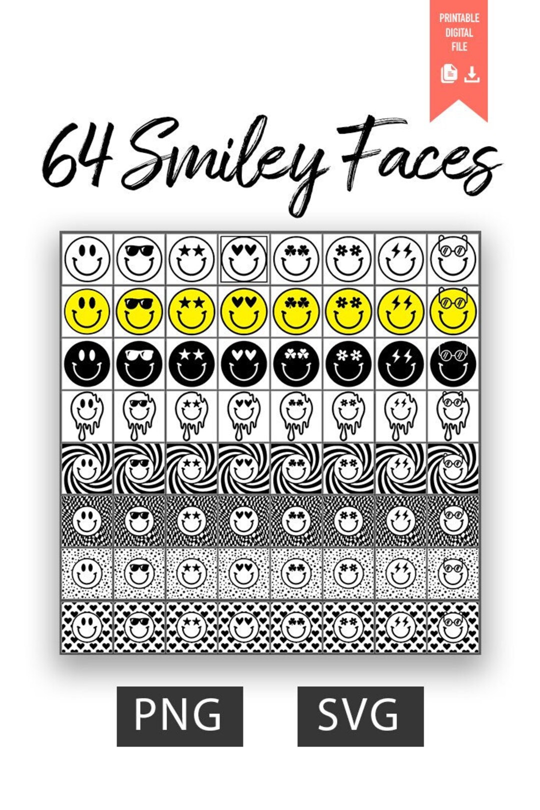 Smiley Face SVG, Smiley Faces, Smiley Faces PNG, Emoji SVG, Smiley Svg ...
