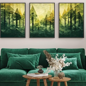 Triptych Wall Art, 3 Piece Art Print, Triptych Prints, Forest Triptych ...