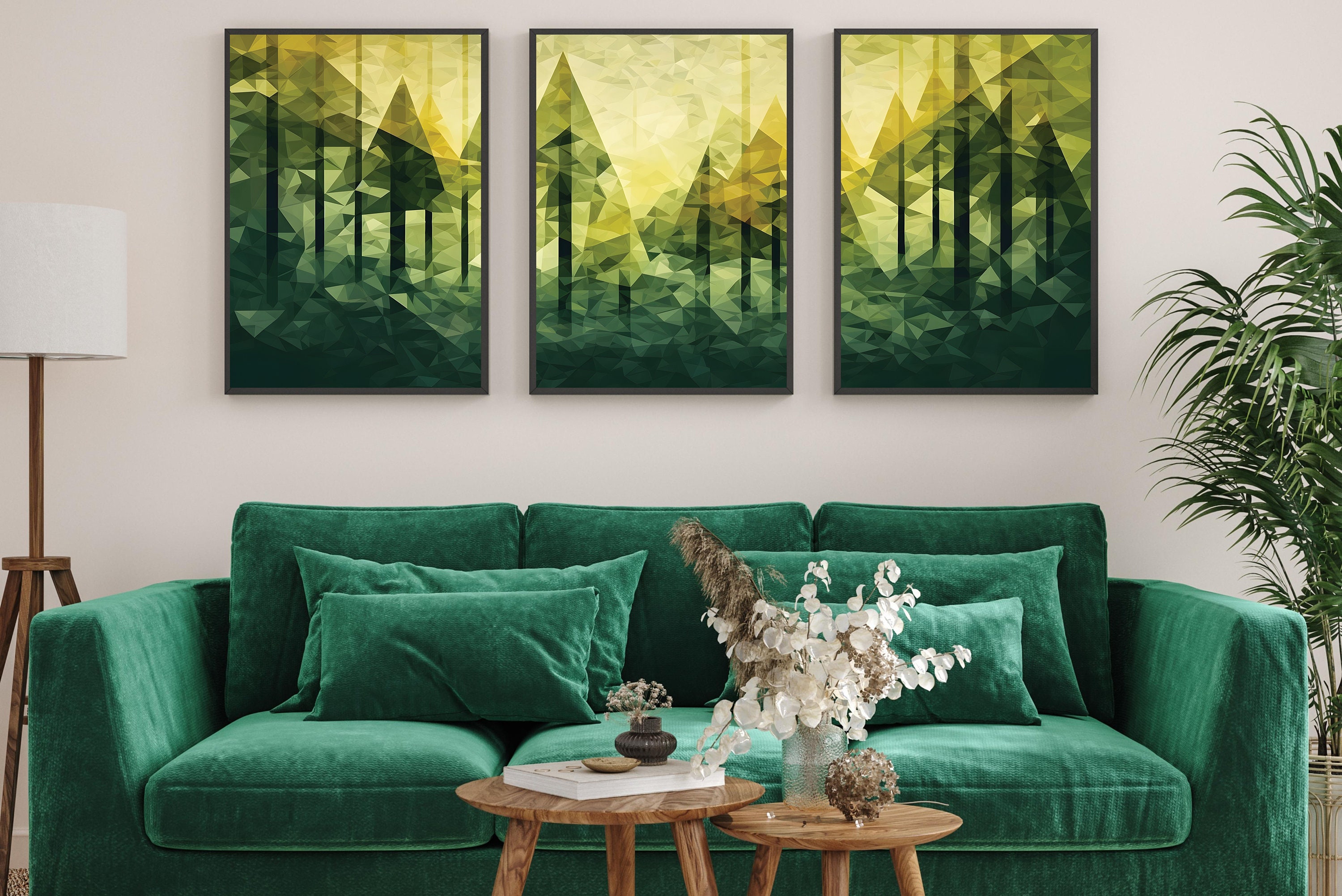 Triptych Wall Art, 3 Piece Art Print, Triptych Prints, Forest Triptych Art Set, 3 Piece Nature ...