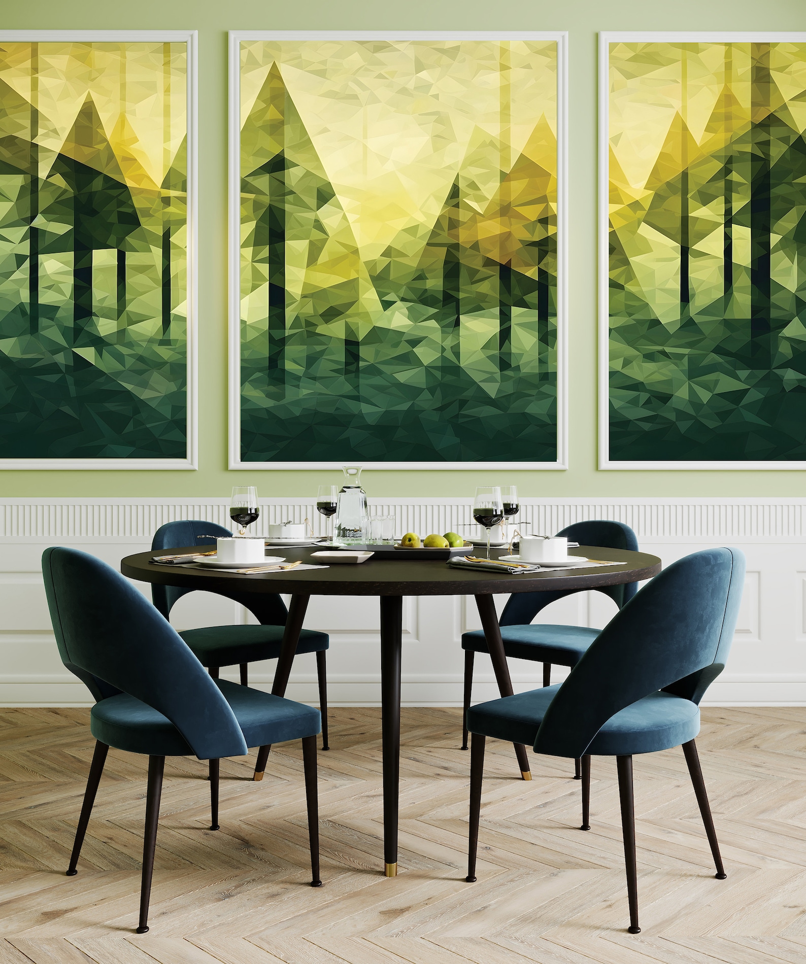 Triptych Wall Art, 3 Piece Art Print, Triptych Prints, Forest Triptych ...